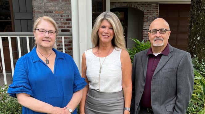 Joan Wingate, Jan Swift and Joe Abraham at taping of Discover Lafayette ...